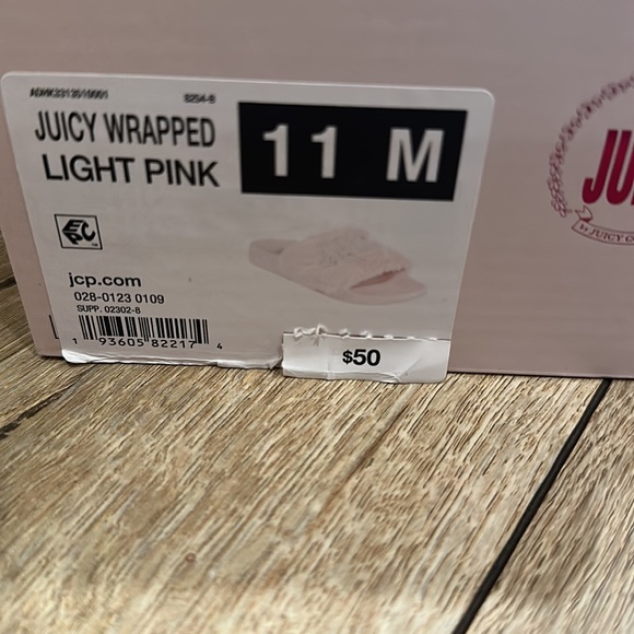 Juicy Couture | Shoes | Juicy Couture Light Pink Fuzzy Bling Slides ...